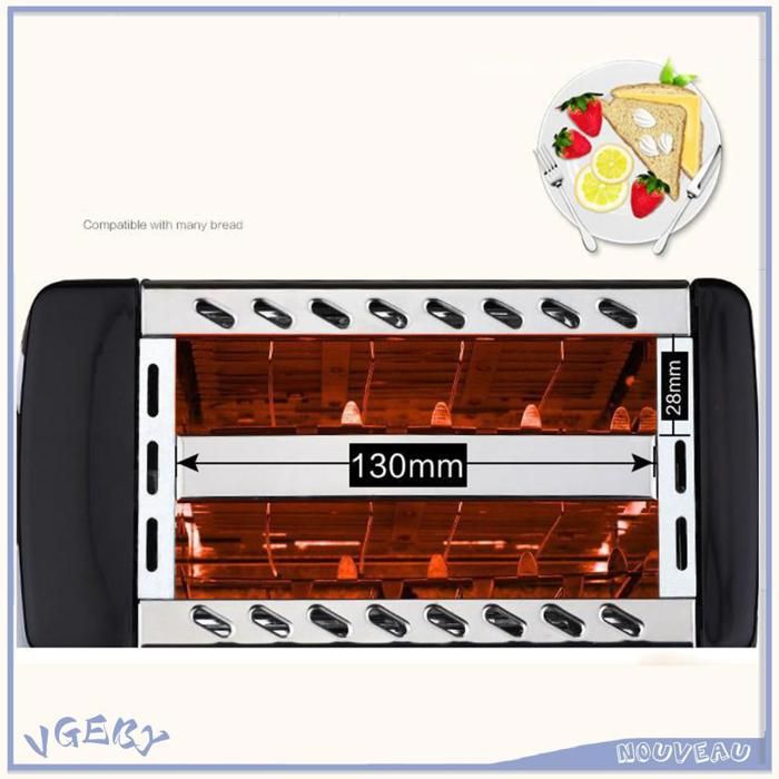 VGEBY Grille-pain BH 002 Toaster automatique Toaster multifonctionnel 2 ...