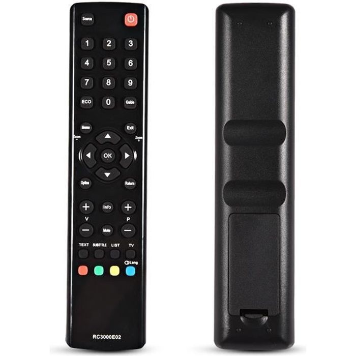 Télécommande - TCL - RC3000E02 - Noir - 21.5 cm - Simple - Cdiscount TV ...