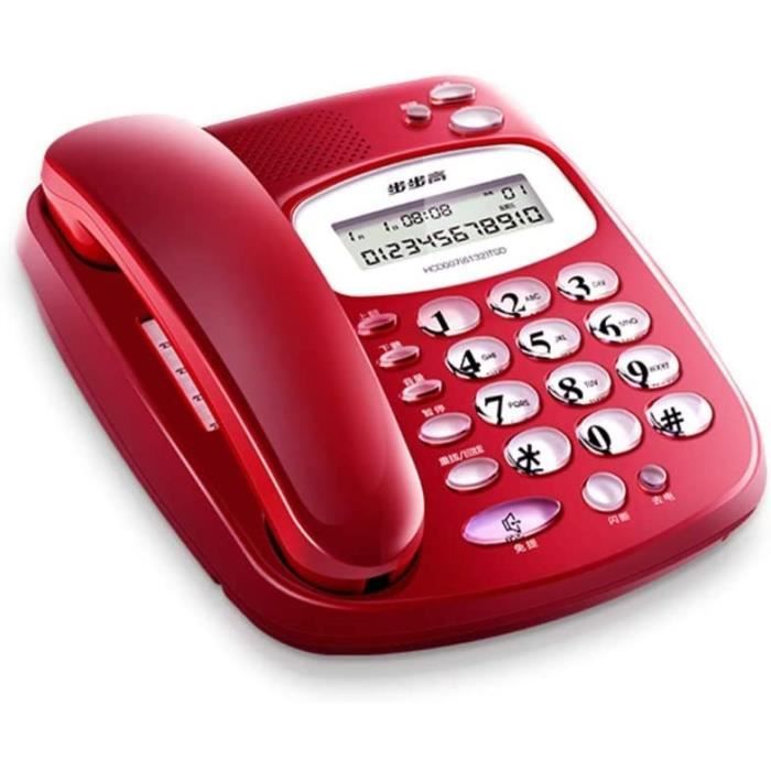 Téléphone avec Fil, Appels Mains Libres Téléphone Fixe, Bureau sans ...