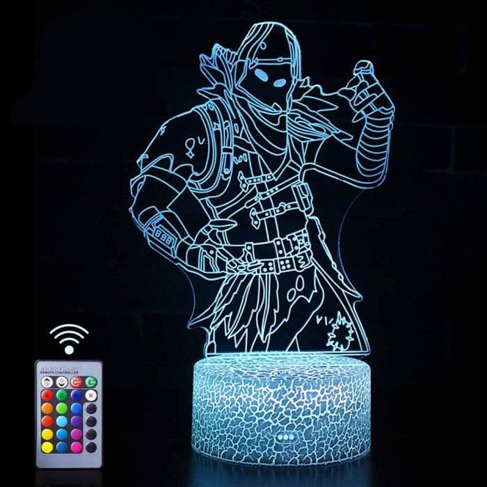 Raven Veilleuse 3D avec télécommande et lampe illusion 3D de 16 ...