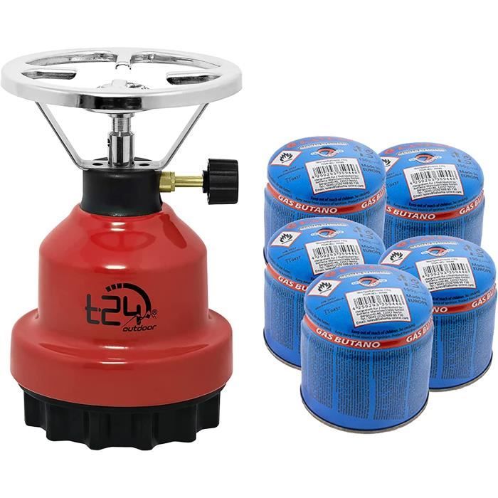 Mini réchaud à gaz portable | Réchaud de camping en métal + 5 ...