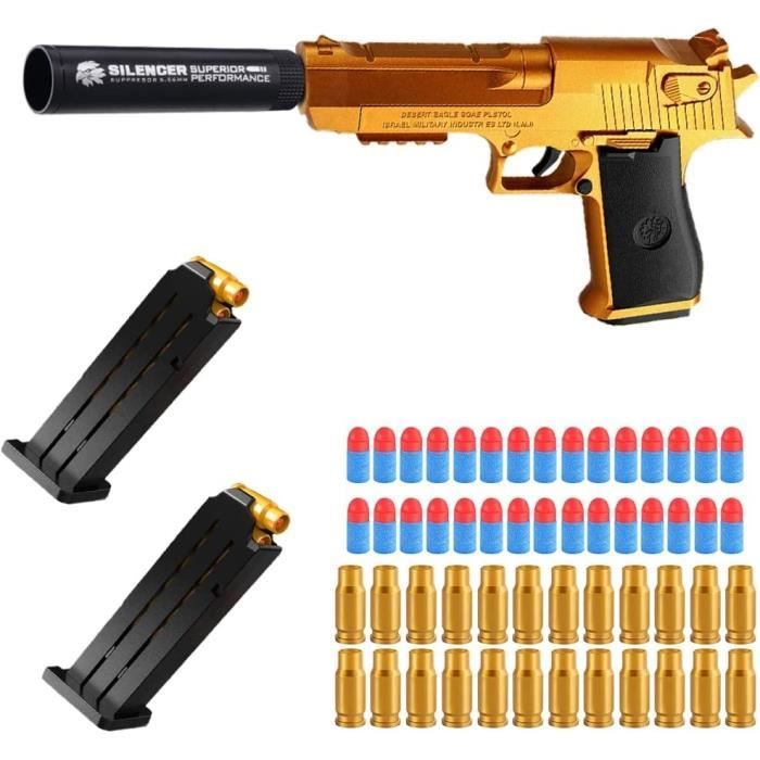 Pistolet de simulation d'aigle du désert avec silencieux,pistolet pour ...