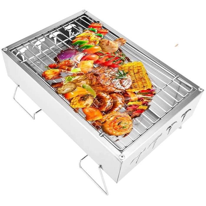 Barbecue Grill-Mini Barbecue Pliable Charbon De Bois Étagère BBQ Grill ...