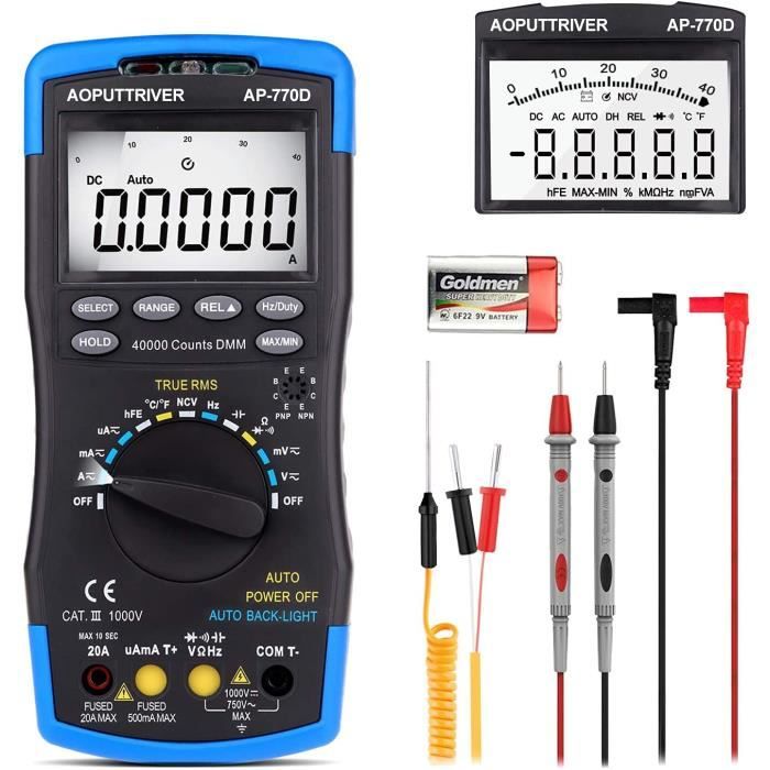 Digital Multimeter Autoranging Hp-770D Trms 40000Counts Multimeter ...