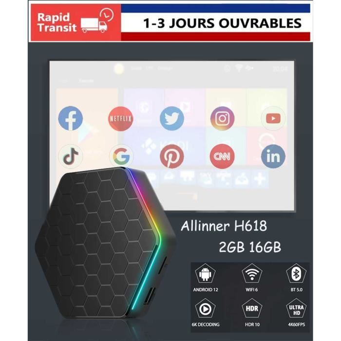 2022 Android 12 T95Z PLUS 2G 16GB TV BOX Smart Allwinner h618 double ...