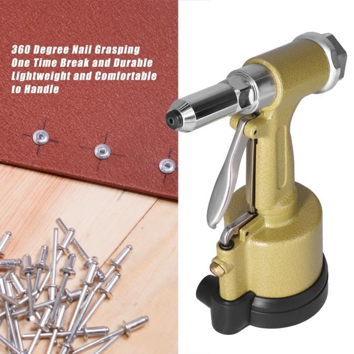 EIF Pistolet à rivet pneumatique Riveteuse pneumatique à cylindre court pistolet à riveter ...
