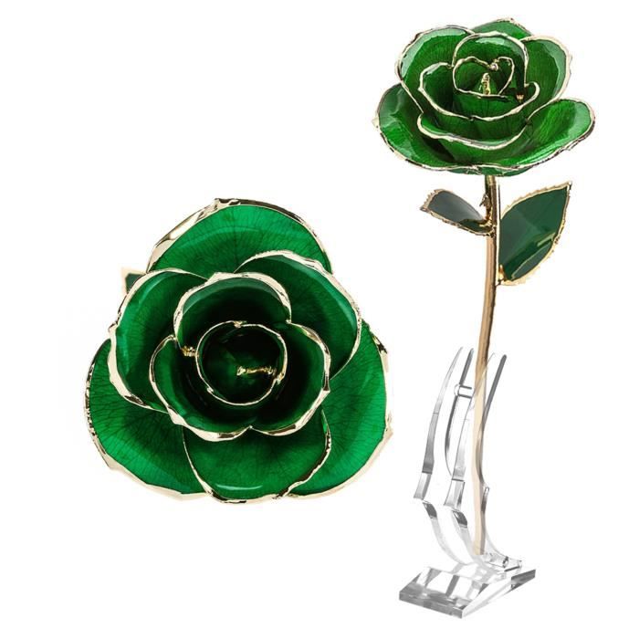 Fleur de Rose en or 24 Carats, Rose Romantique Cadeau Longue Tige ...