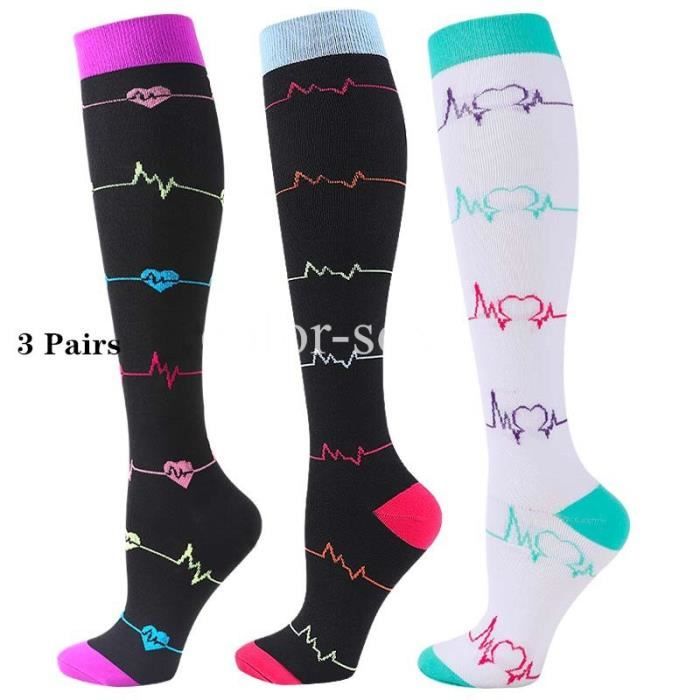 Chaussettes,Chaussettes de Compression pour hommes et femmes,bas pour ...