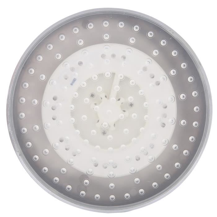 Qiilu Douche lumineuse à LED Tête 8pouces de pluie ronde en acier ...