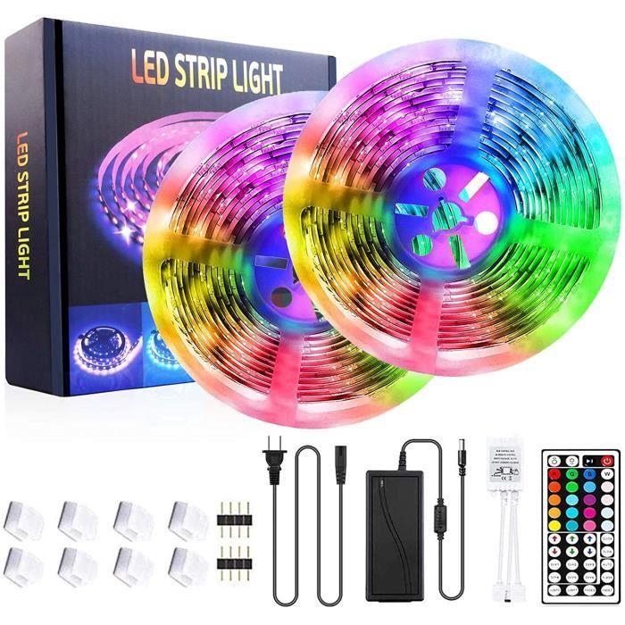 RUMOCOVO® Ruban LED 10M Bande LED 5050 RGB IP67 étanche Kit de Bande ...