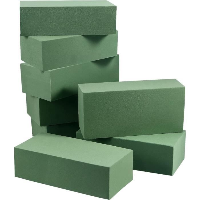PINGEUI Lot de 8 Briques en Mousse Florale Verte, Bloc de Mousse de ...