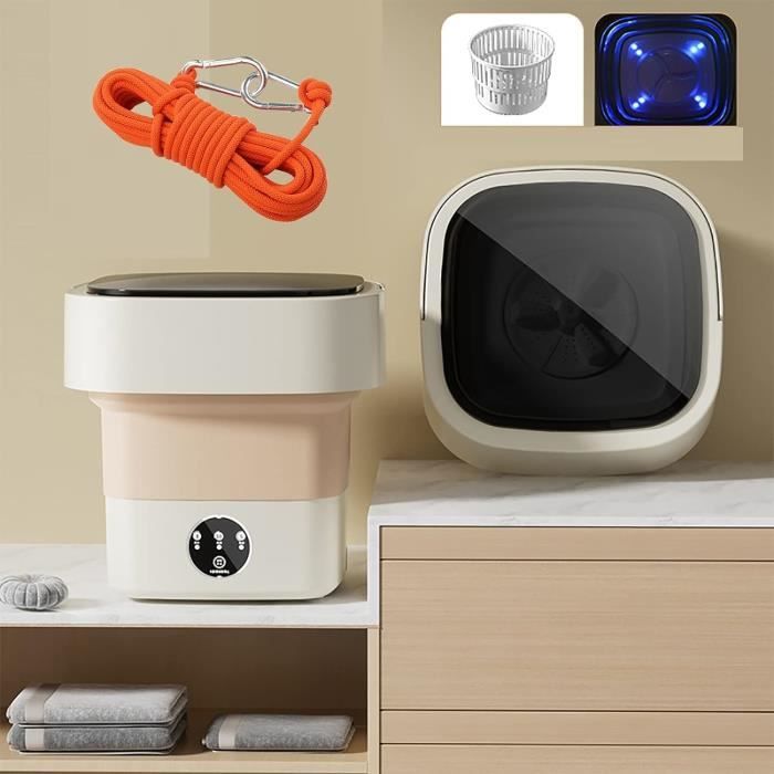 Machine À Laver Portable Avec Corde À Linge, Mini Laveuse Pliable Et ...