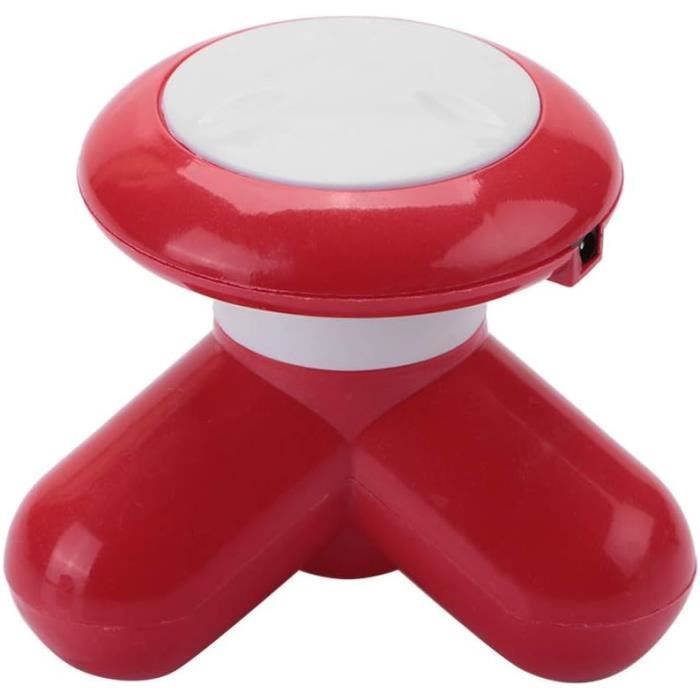 Masseur Dorsal Portable - TRAHOO - Mini Masseur Électrique Vibrant - Rouge - Massage Complet du ...