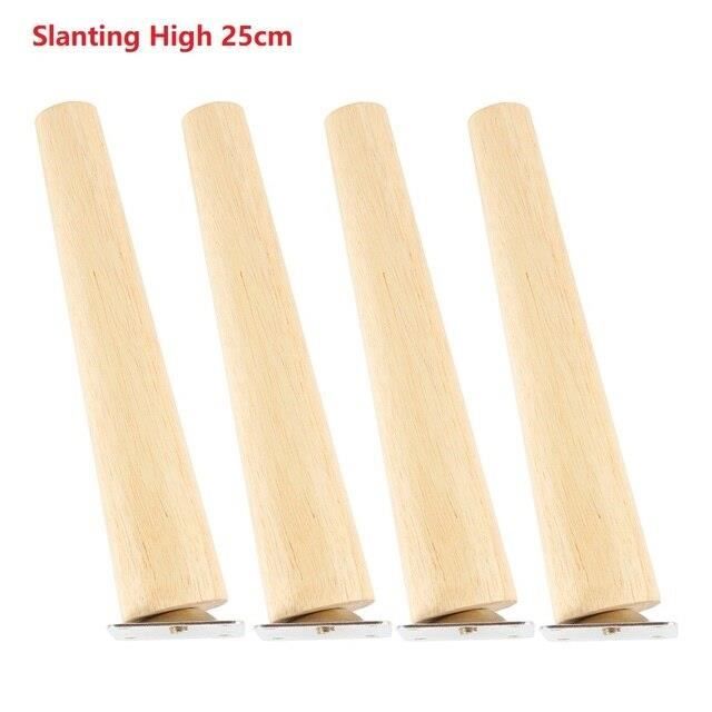 PIED DE MEUBLE,Slanting High 25cm--Pieds de meuble en bois massif, 4 ...