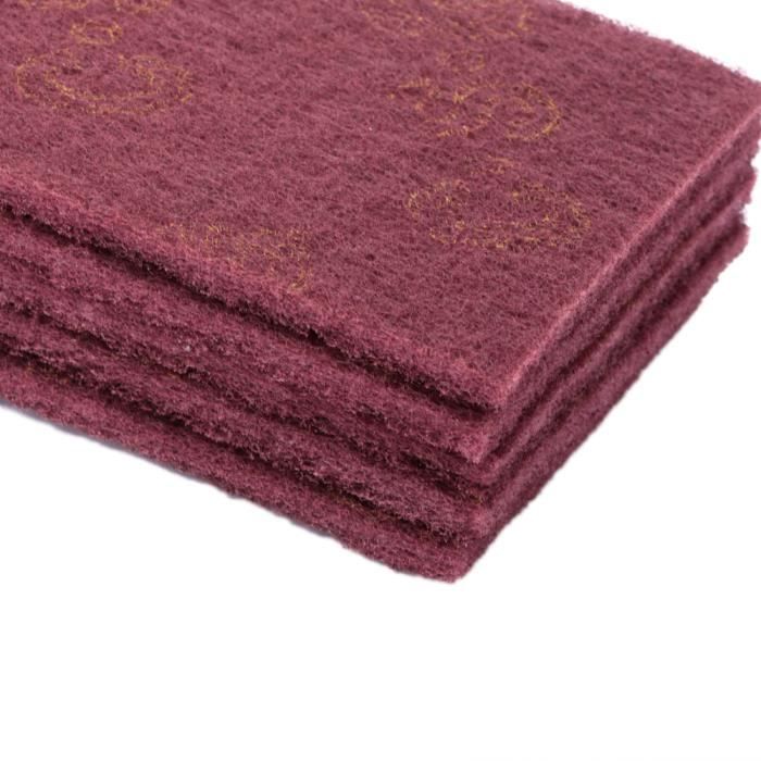 ZJCHAO Tampon à récurer abrasif scotché (M-rouge)5 Pièces Tampons à ...