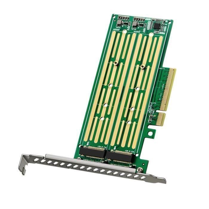 Double M2 PCIe Adaptateur M2 SSD NVME m-Clé SATA b-Clé 22110 2280 2260 ...
