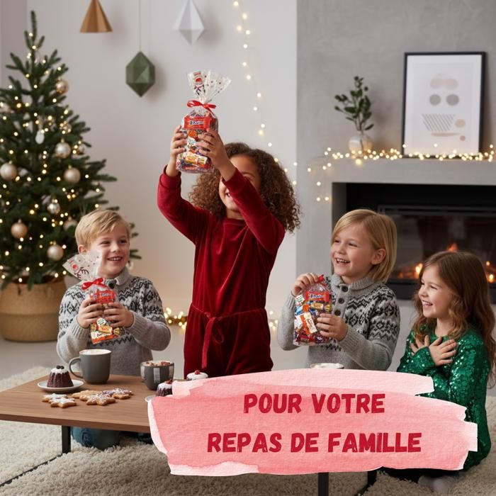 10 Sachets de Noël garnis de 40 bonbons au chocolat : Célébrations ...