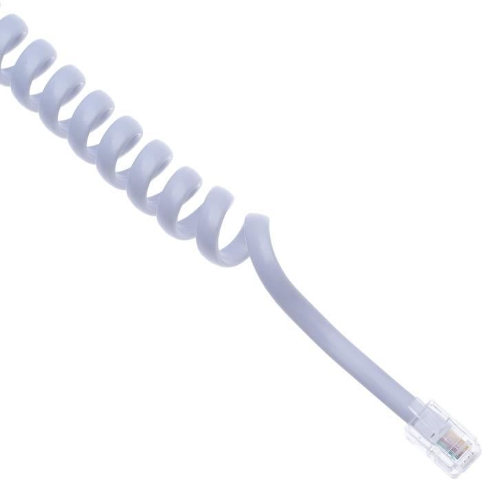 Téléphone Câble Téléphonique Frisée Fil De Combiné Enroulée Spirale 2 ...