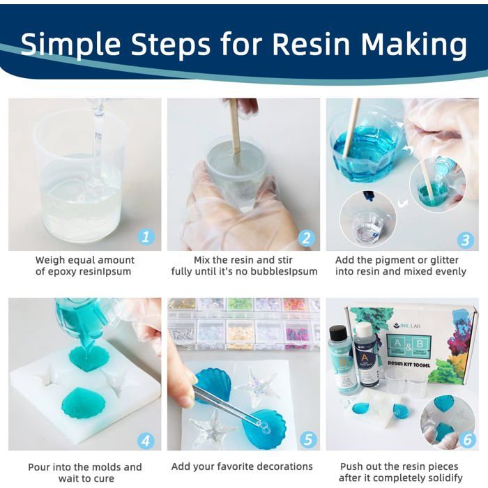 Kit de Résine Époxy pour Débutants Résine Époxy Transparente avec ...