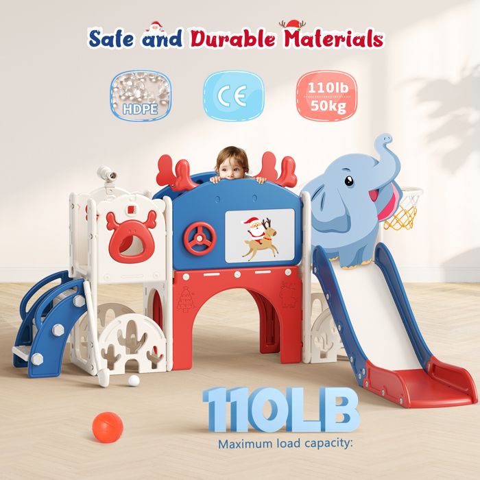 TTLIFE 7 en 1 Toboggan Bebe,Toboggan Exterieur Interieur Enfant ...