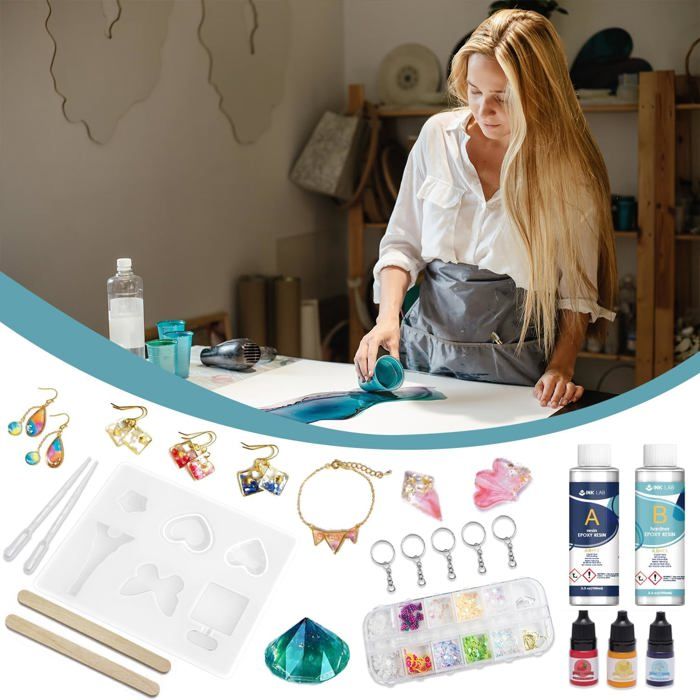 Kit de Résine Époxy pour Débutants Résine Époxy Transparente avec ...