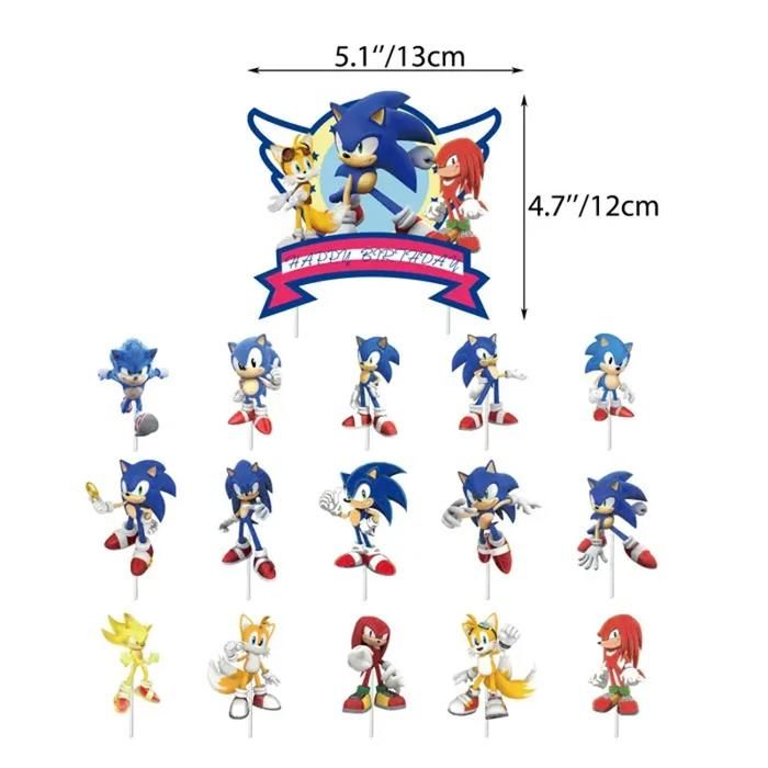Decoration Anniversaire Sonic, pour Enfants Fournitures de Fête, Sonic ...
