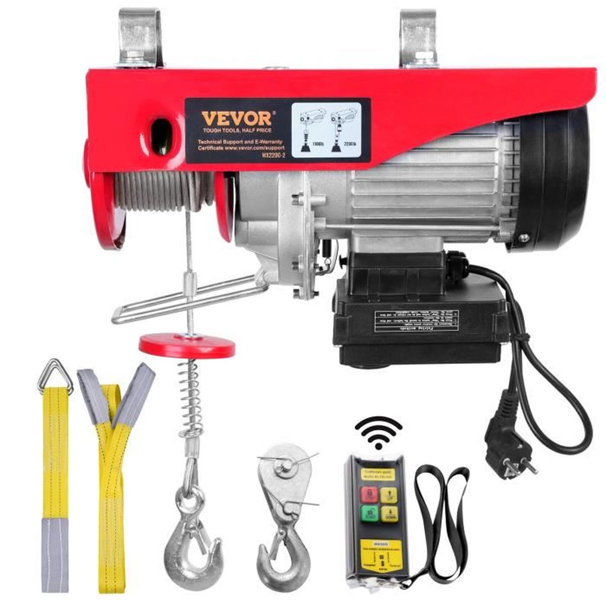 Treuil palan électrique 1000 KG - VEVOR - Levage à câble 1600 W Treuil ... Treuil palan électrique 1000 KG - VEVOR - Levage à câble 1600 W Treuil ...