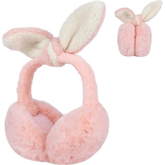 Cache-Oreilles De Lapin Bicolores Pour Filles, Cache-Oreilles Pliables ...