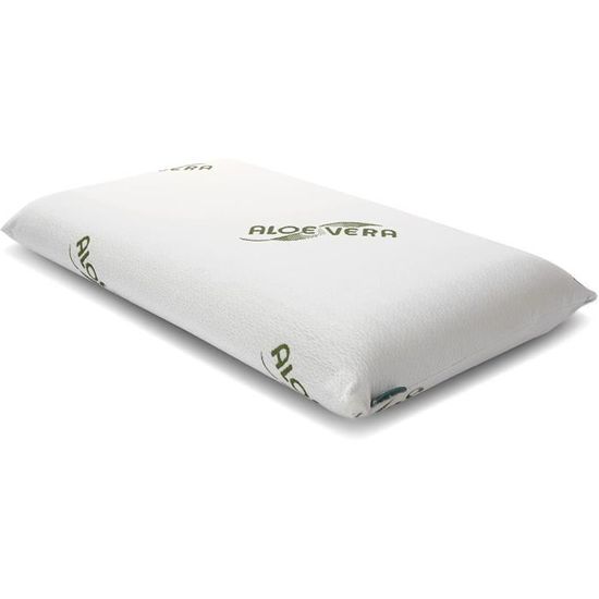 Bes Coussin Cervical orthopédique pour dormire Memory Foam en Aloe Vera ...