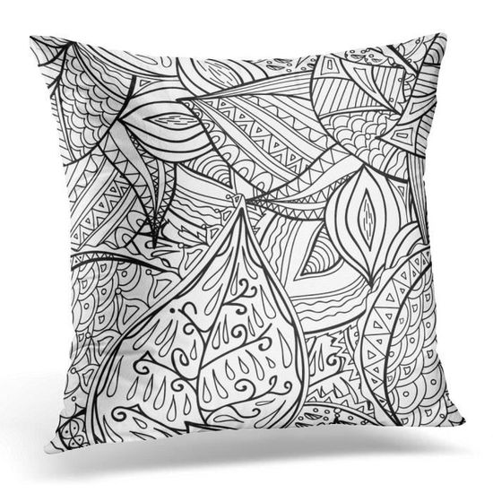 Artistique Doodle livre de coloriage adulte enfants Page contour ...