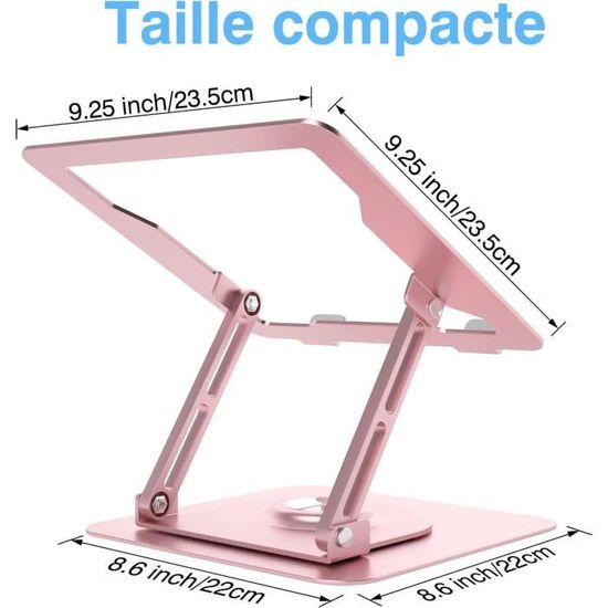Epherie Support Ordinateur Portable avec Base Rotative à 360°,Laptop ...