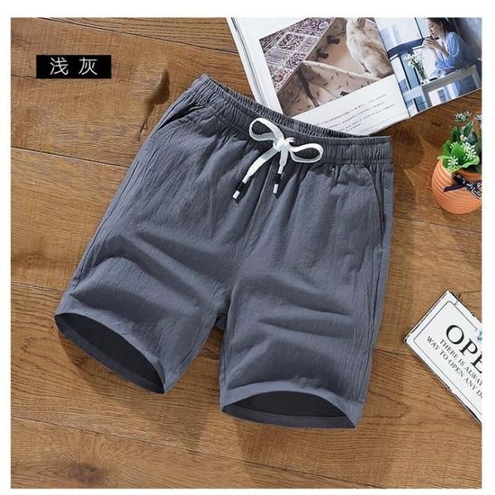 Short,Short d'été en lin et coton pour homme, style chinois, grande ...