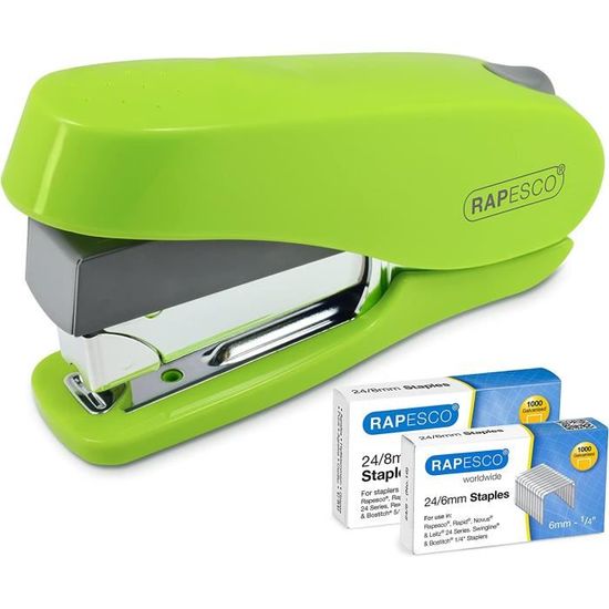 Agrafeuse demi-bande Rapesco 1470 Luna à rechargement frontal - Vert ...