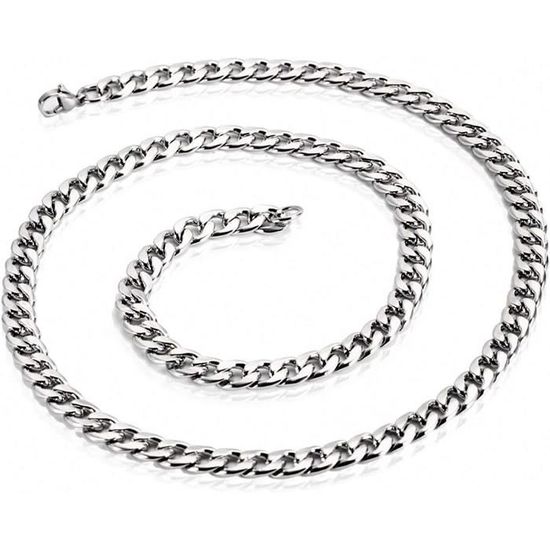 Collier Homme Acier Inoxidable Chaîne Maille Gourmette Fantaisie[H1219 ...
