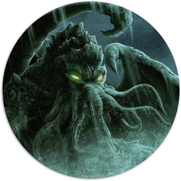 Puzzle 1000 Pièces Mythe De Cthulhu Puzzle Rond Adultes Enfants Puzzle ...