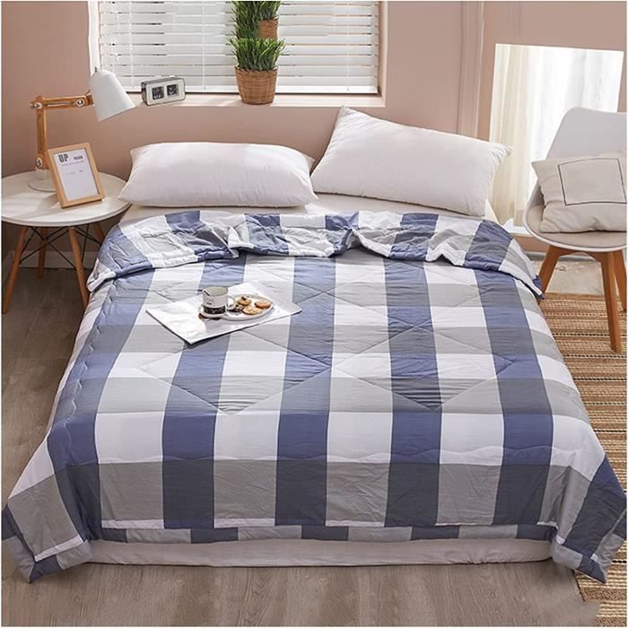 Couverture D'été Fraîche, 100% Coton Lavé Courtepointe Fine, Couette D ...