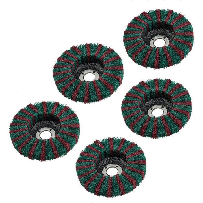 5 pièces 100mm 4" Tampon à récurer Rabat Roue de Polissage Disque de ...