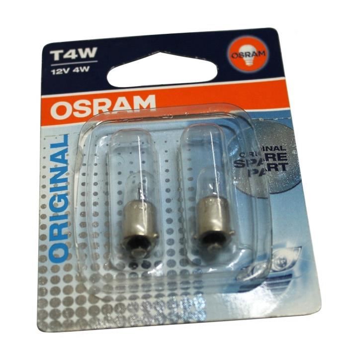 2 ampoules OSRAM T4W 12V pour Feux de position - Achat / Vente phares ...