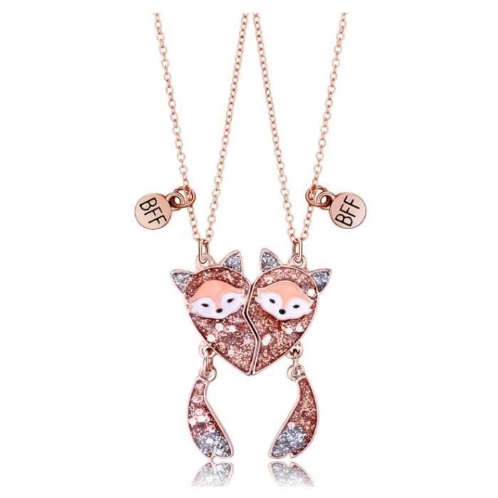 2PCS Collier D'amitié Deux Filles Collier, Meilleur Ami Cadeau D ... 2PCS Collier D'amitié Deux Filles Collier, Meilleur Ami Cadeau D ...
