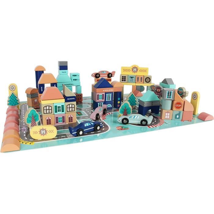 FeiWen Toys Jeu Blocs de Construction en Bois Jouets Puzzle pour ...