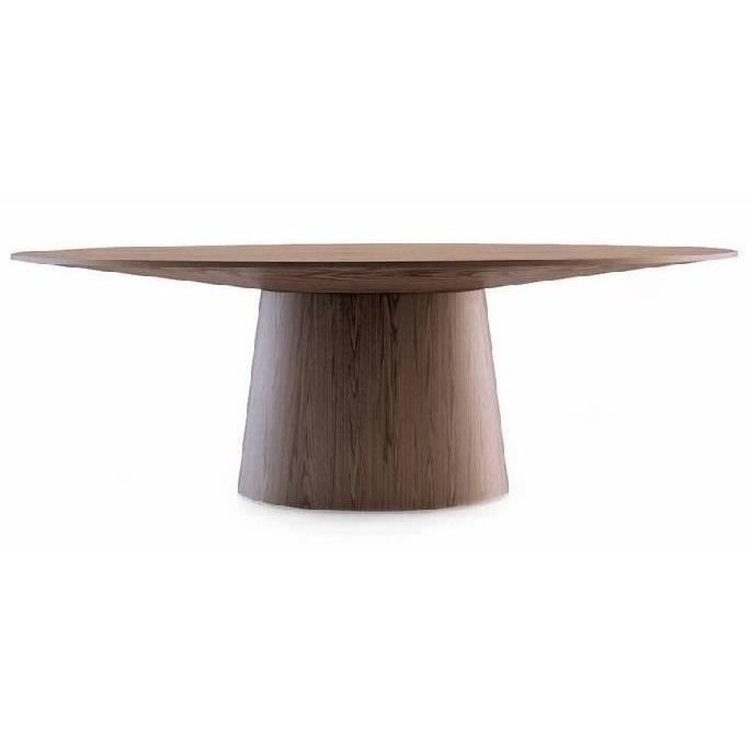 Table ovale bois noyer Kinta 220 cm - Cdiscount Maison