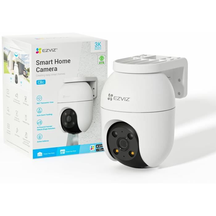 Caméra de surveillance - EZVIZ - C8c - 5MP - Vision nocturne - Pan/Tilt ...