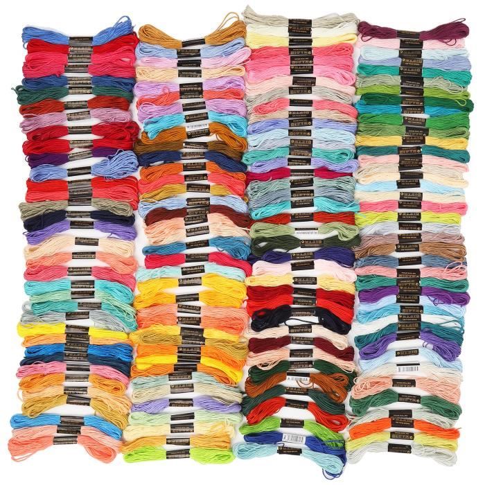 Fil à coudre 150 couleurs 150pcs Fil à Coudre en Polyester Coloré ...