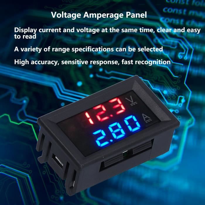 JIE Voltmètre Ampèremètre Numérique Voltmètre Numérique Ampèremètre ...