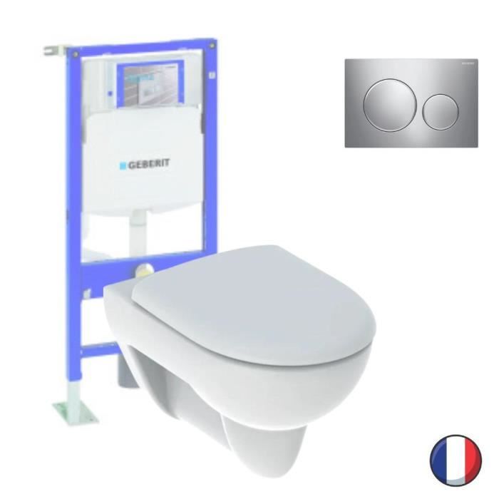 Pack WC suspendu - GEBERIT - Renova - Sans bride - Bati support ...