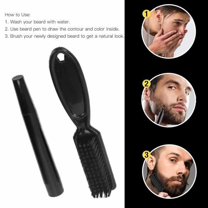 FUNNING-UNE - remplissage de crayon de barbe noire Kit de remplissage ...