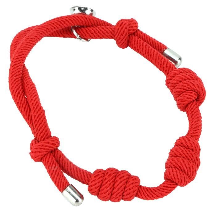 KIMISS Bracelet Fait Main Bracelet Milan Rope Red Black Magnets Attirer ...