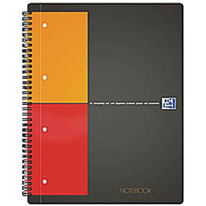 Lot de 5 Cahiers NOTEBOOK spirales 160 pages perforées 80g, lignée 6mm ...