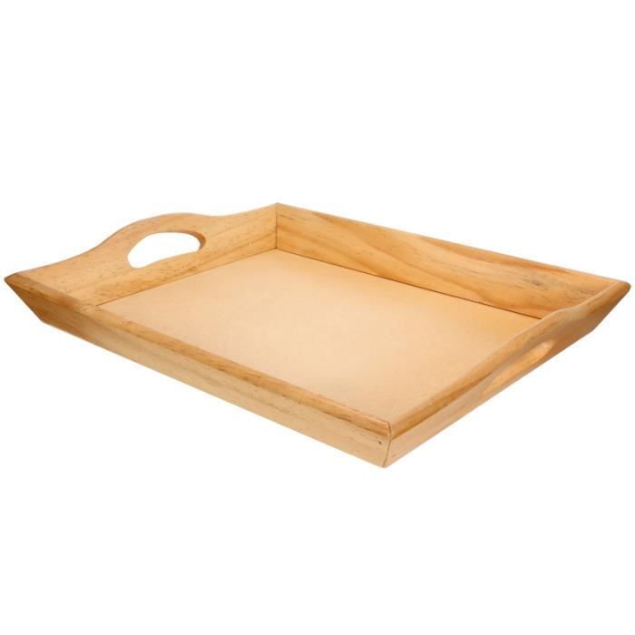1PC Plateau En Bois Réutilisable Mode Plat de Service Assiette À ...