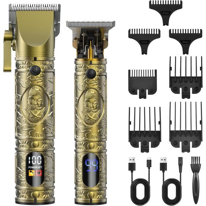 Tondeuse Cheveux Hommes,Tondeuse Cheveux Et Barbe Professionnel Kit,Tondeuse À Cheveux Sans Fil ...